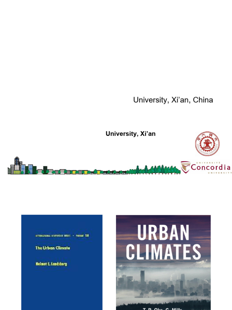Urban Climate Lecture04-1 | PDF
