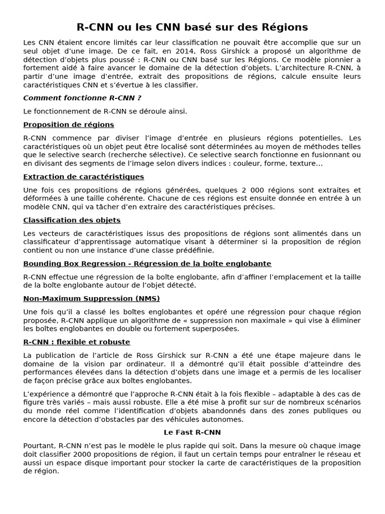 R-CNN Ou Les CNN Basé Sur Des Régions | PDF