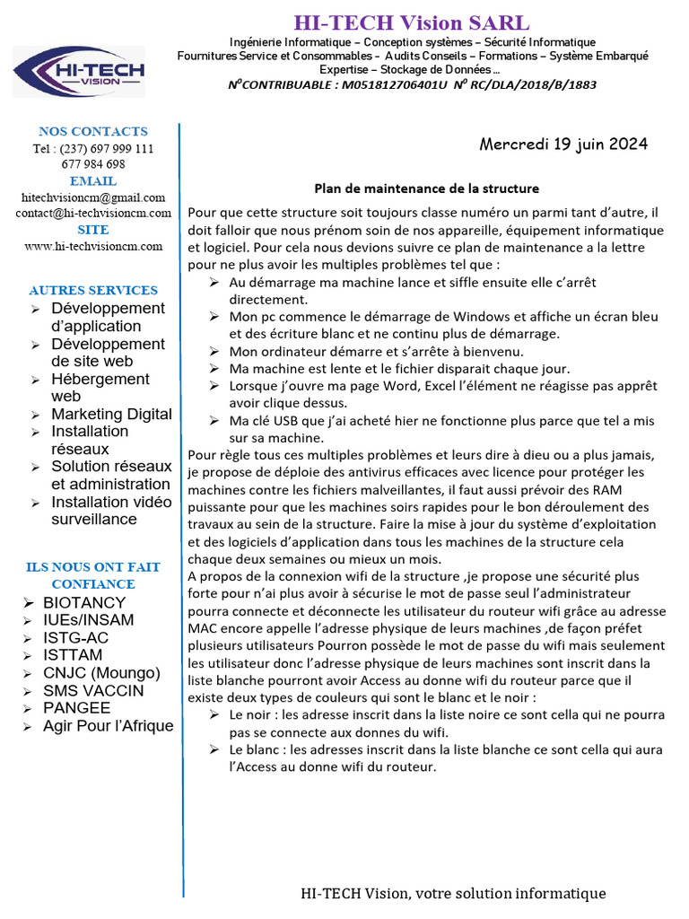 Hi-Tech Vision Plan | PDF