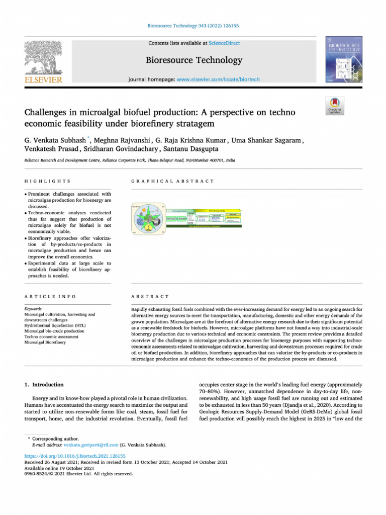 Microalg Feasability | PDF