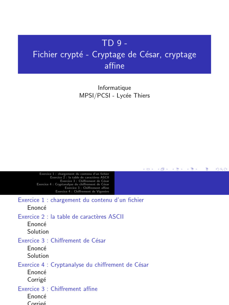 InfoMPSI TD9 | PDF