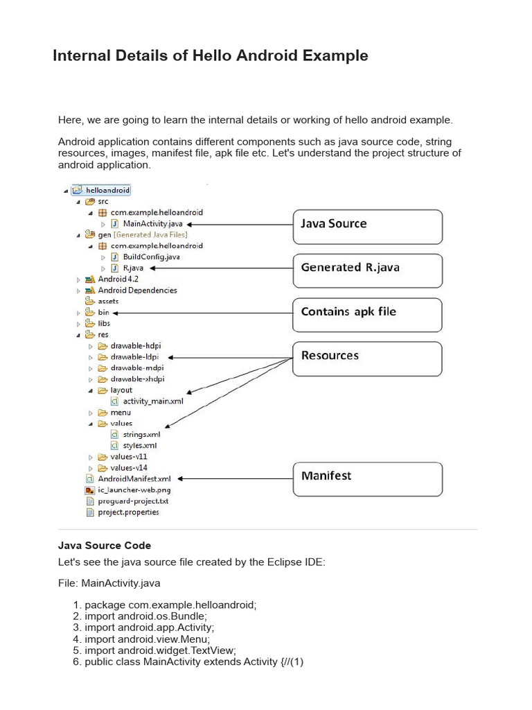 06 - Internal Details of Hello Android Example | PDF