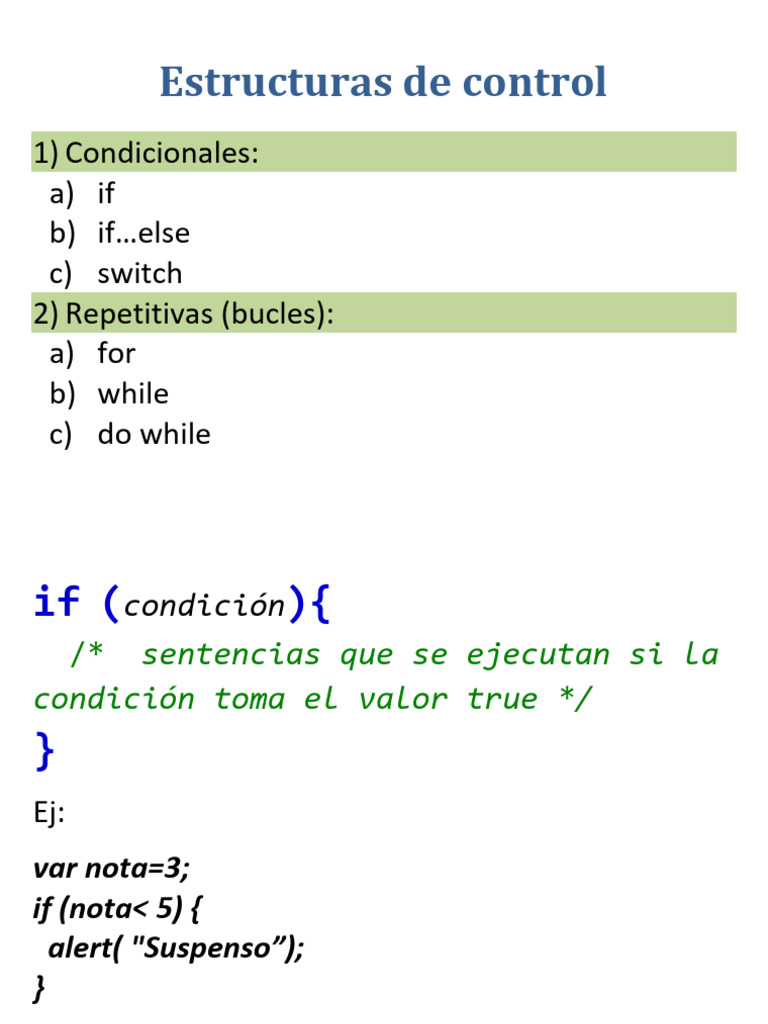 03 Estructuras de Control | PDF