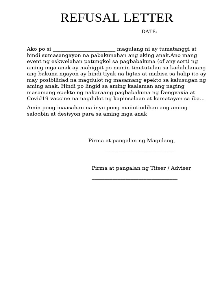 Refusal Letter | PDF