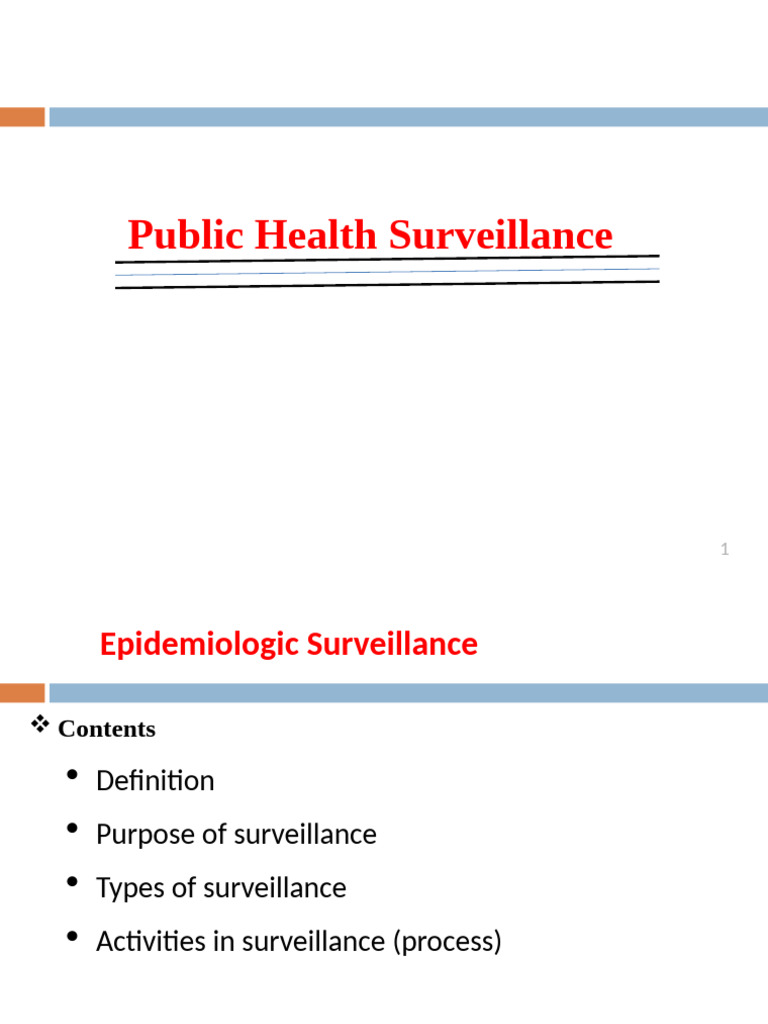 Overview of Public Health Surveillance | PDF | Public Health | Surveillance