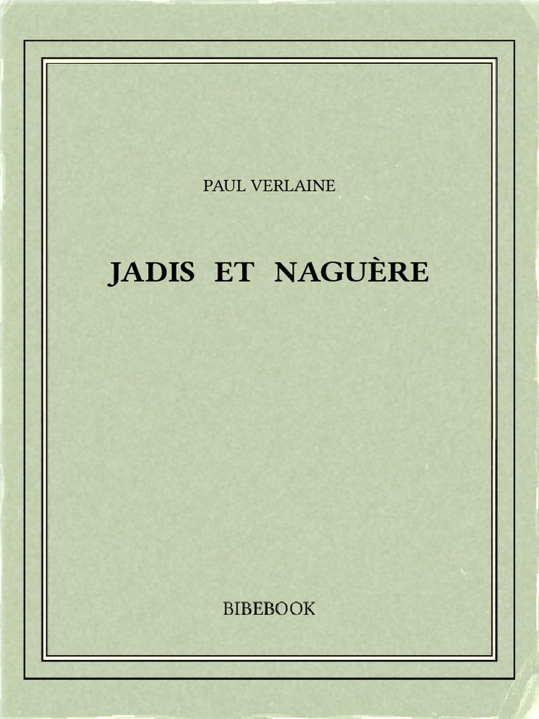Verlaine Paul - Jadis Et Naguere | PDF