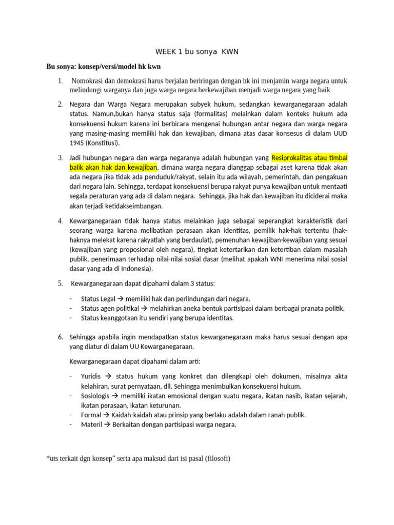 Bu Sonya: Konsep/versi/model HK KWN | PDF | Government And Personhood | Politics