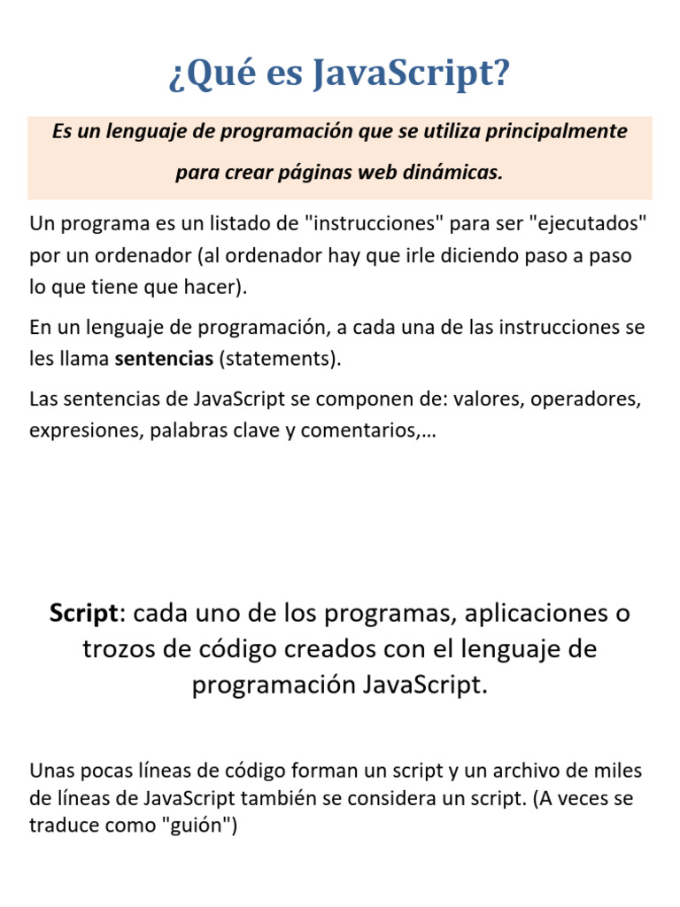 Presentación Intro A JavaScript | PDF Presentación Intro A JavaScript | PDF