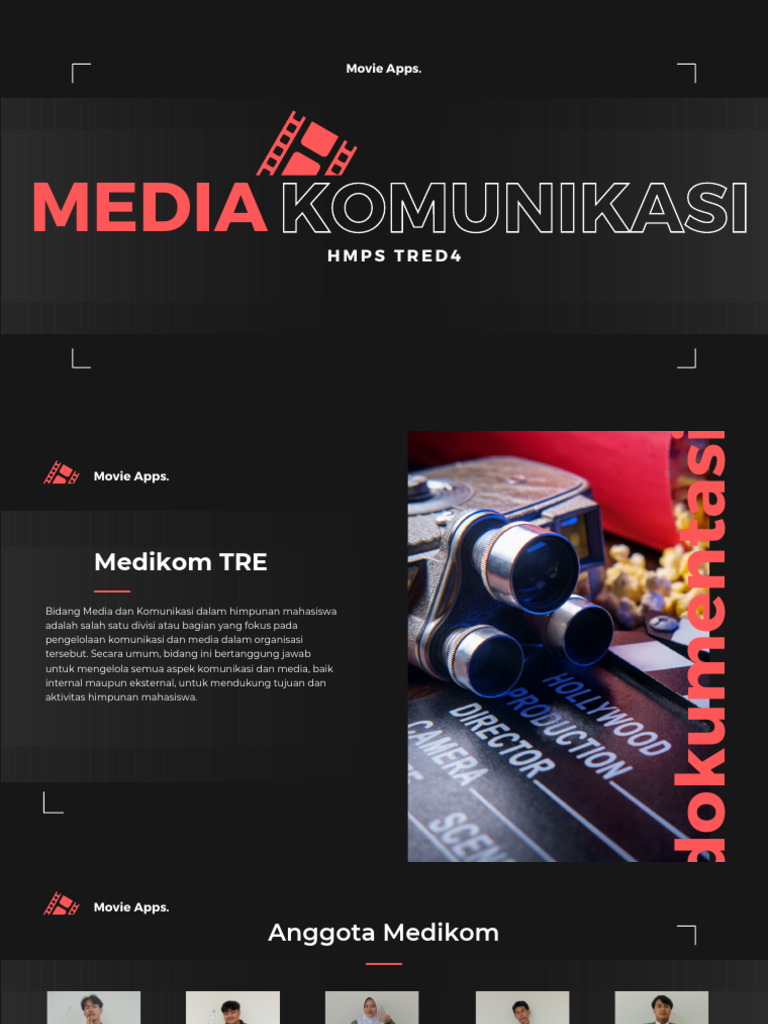 Black Red Movie Apps Presentation Template | PDF