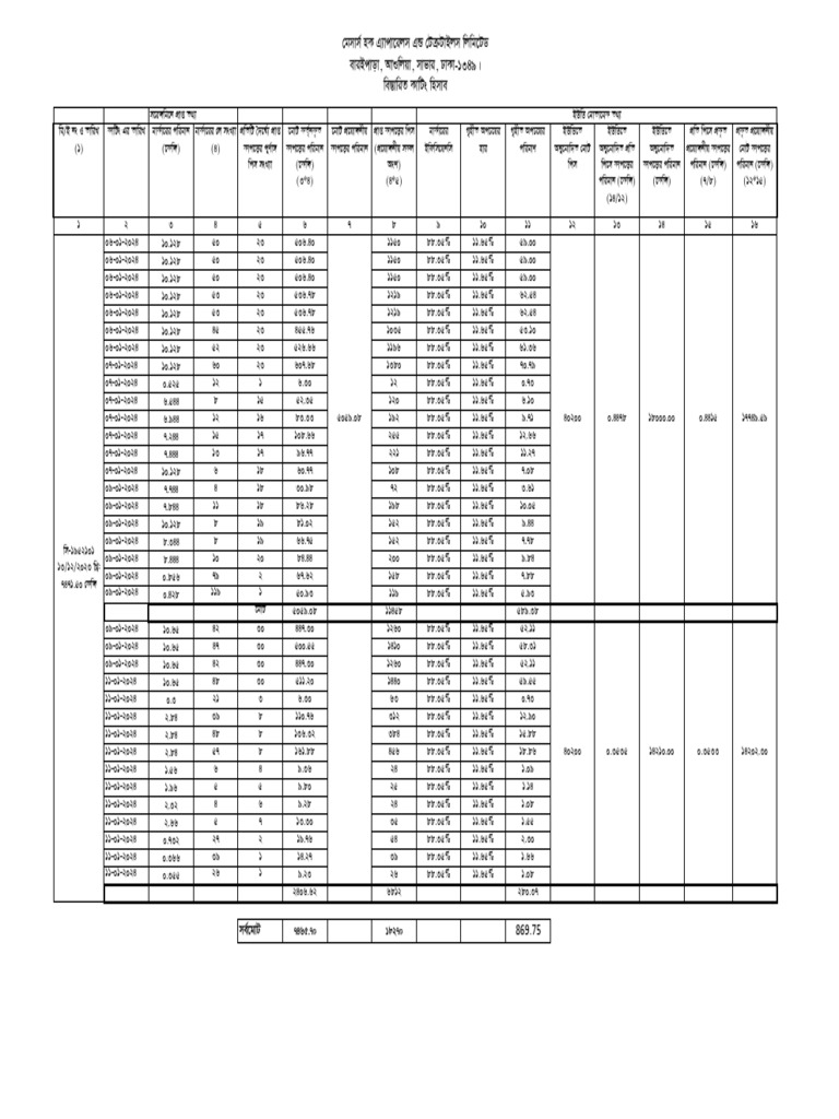 Calculation DPL-TOWL 4th | PDF