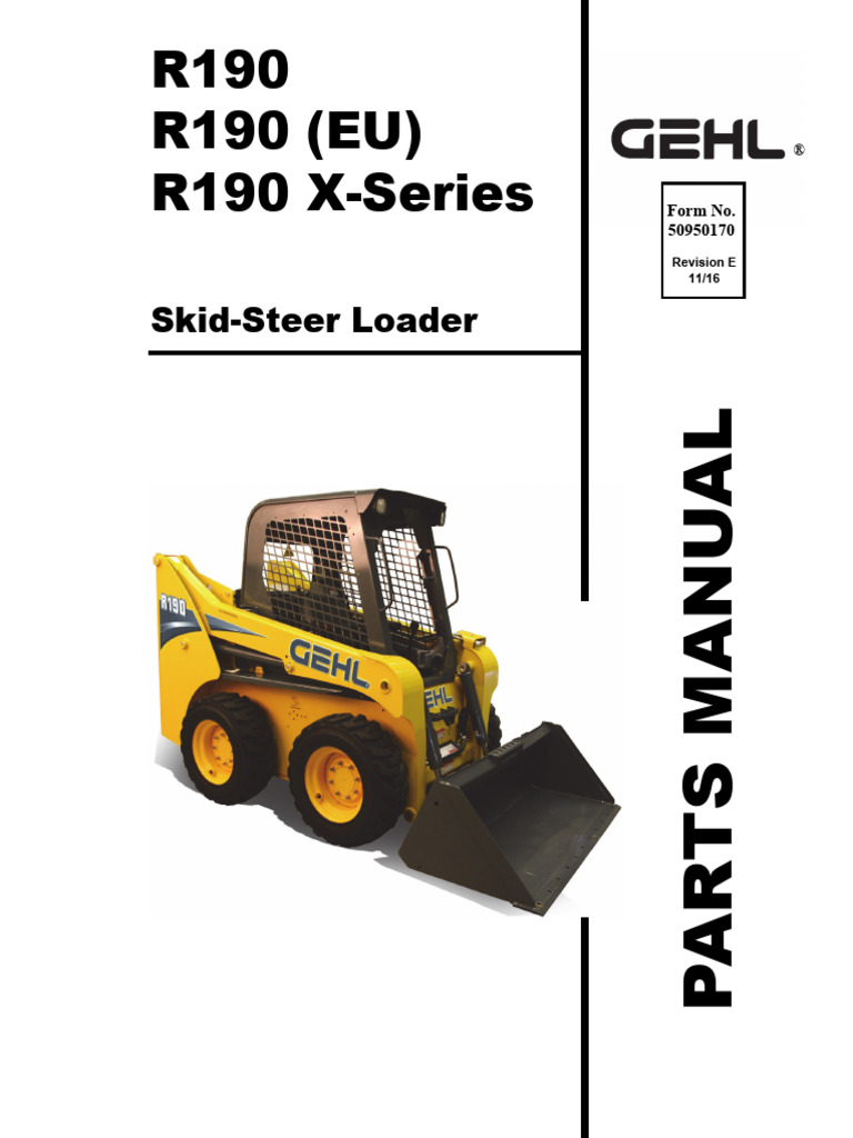 Gehl R190 каталог запчастей | PDF
