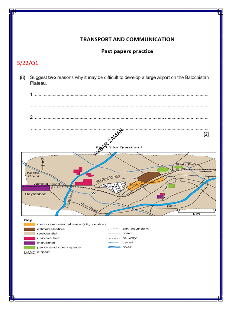 Pakistan Transport & Communication Exam Prep | PDF | Airport | Port