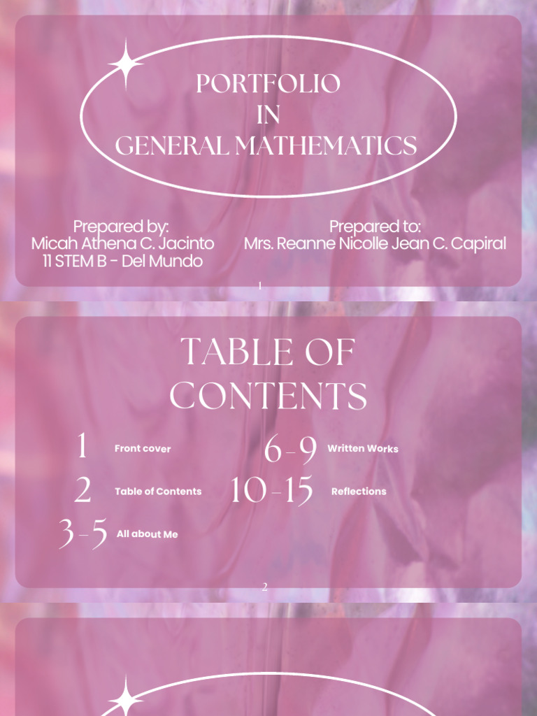 Genmath Quarter 1 Portfolio | PDF