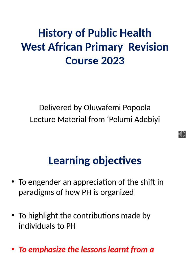 Evolution of Public Health in Africa | PDF | Public Health | Medicine