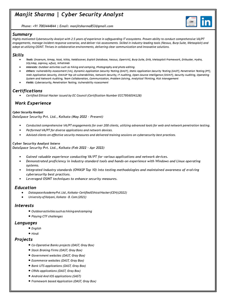 Manjit Sharma CV 2-2 | PDF