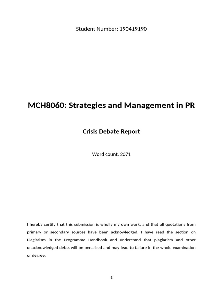 Case Study Analysis Sample | PDF