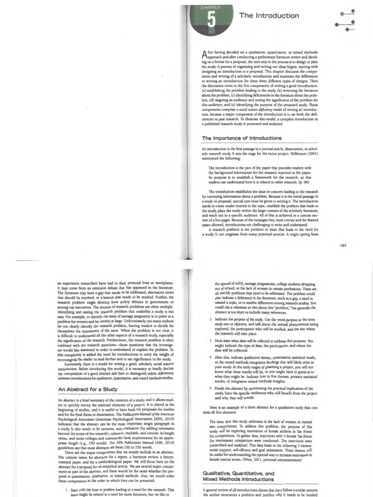 How To Write A Research Proposal - Scan Creswell 2018 Chapter 5 - 7 | PDF