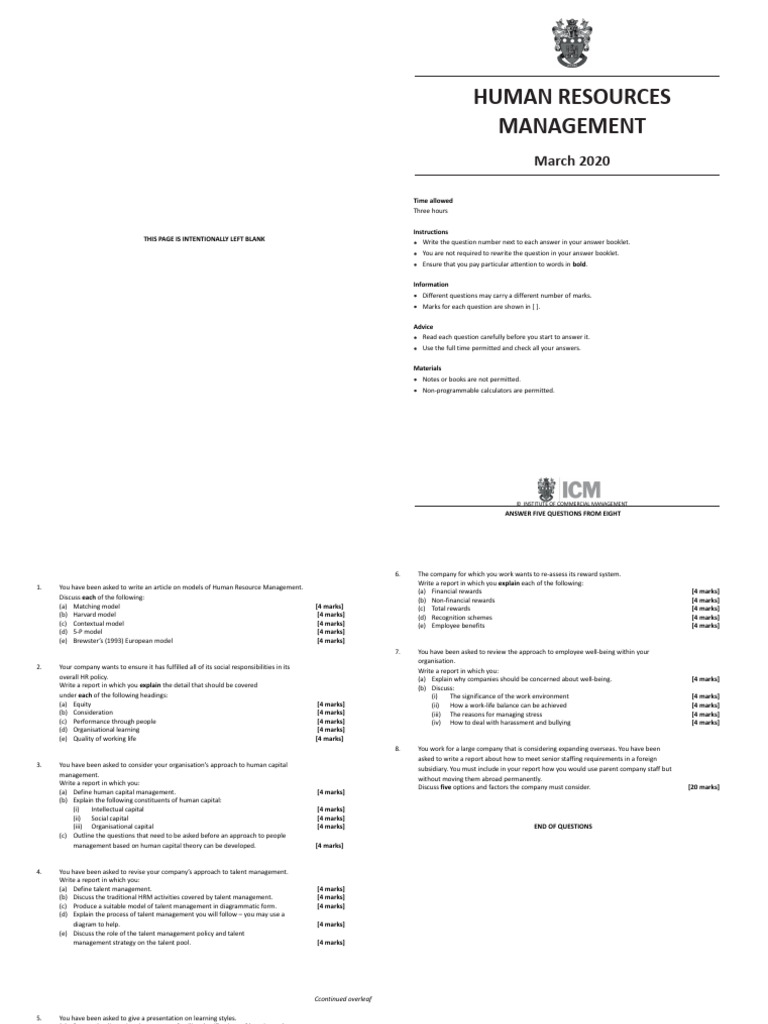 Human Resources Management | PDF