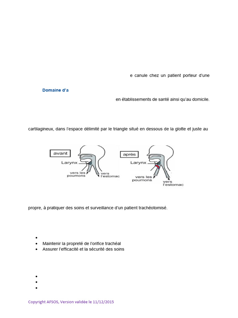 Protocole Soins Tracheotomie VF | PDF