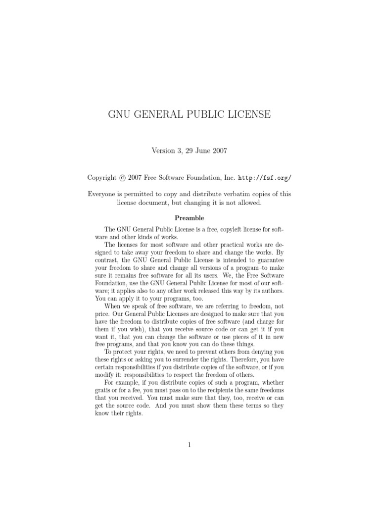GPL Document | PDF