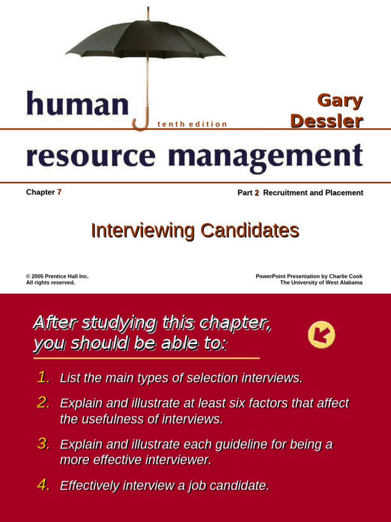 Ch.7 Interviewing | PDF