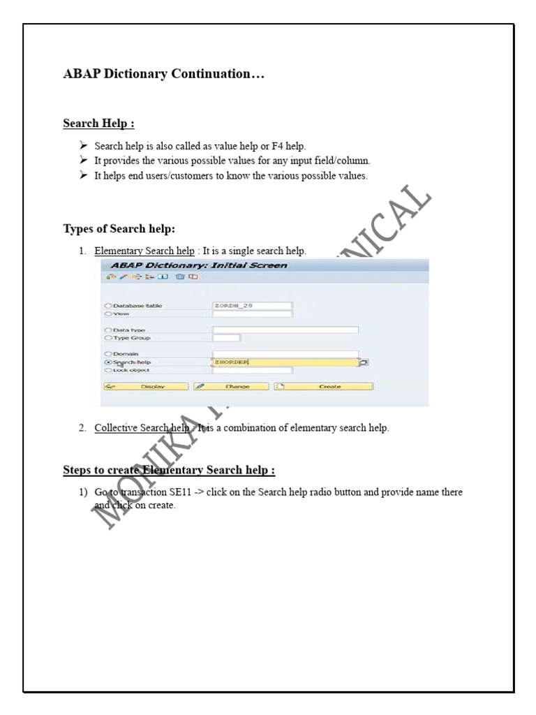 ABAP Dictionary Continuation 1721283009 | PDF