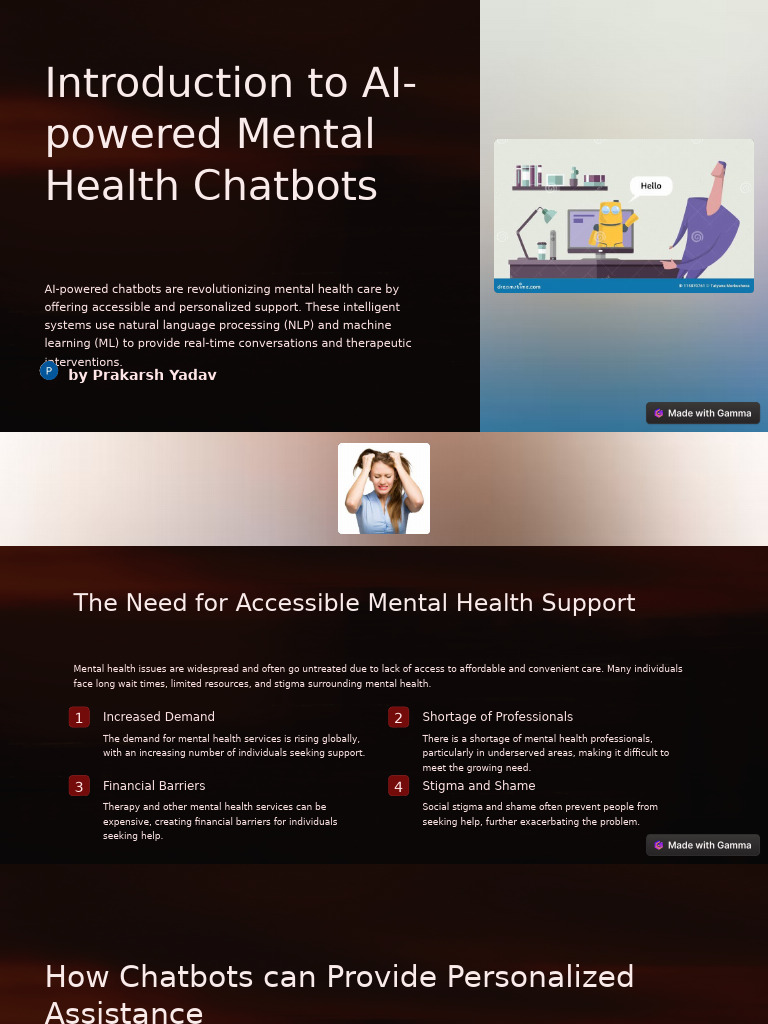 Introduction To AI Powered Mental Health Chatbots | PDF