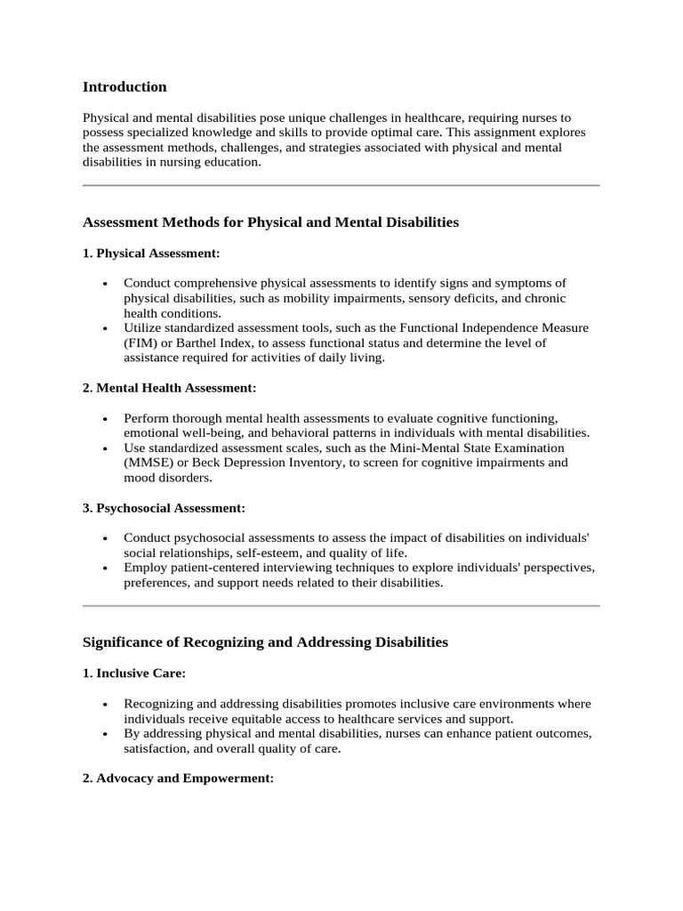 25 "Physical and Mental Disability Test" | PDF