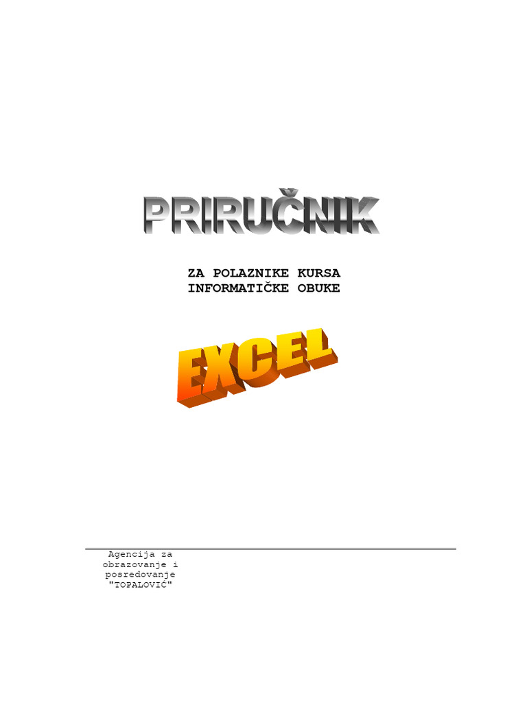 Skripta - Excel | PDF