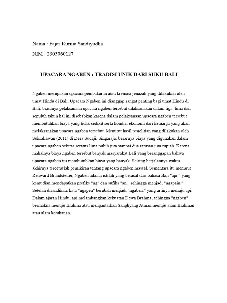 Upacara Ngaben | PDF