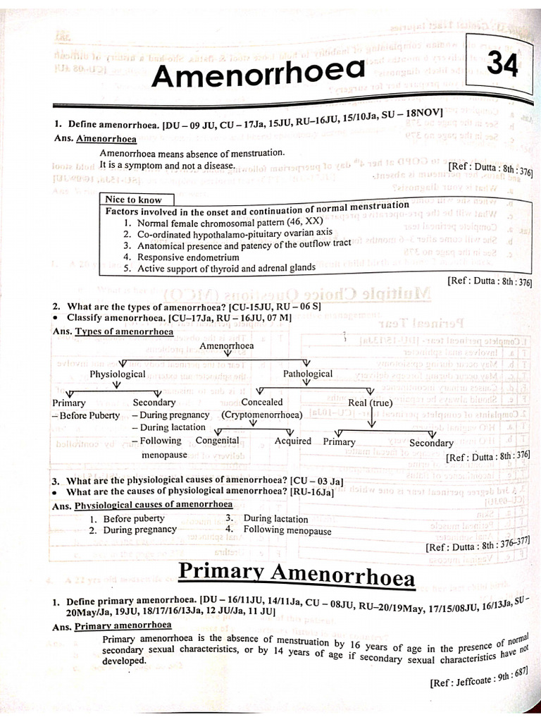 Amenorrhea | PDF