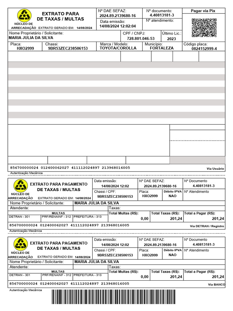 Extrato 4408131813 | PDF
