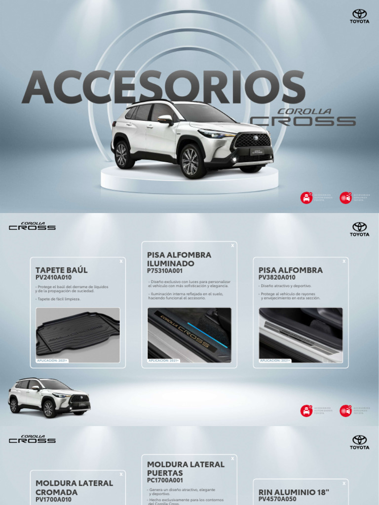 Yokomotor Toyota Accesorios Catalogo Corolla Cross | PDF