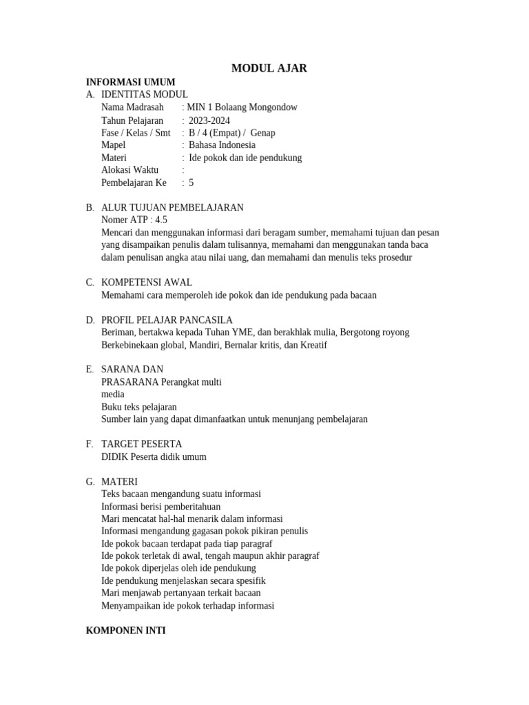 Modul 5 Bindo 2 | PDF