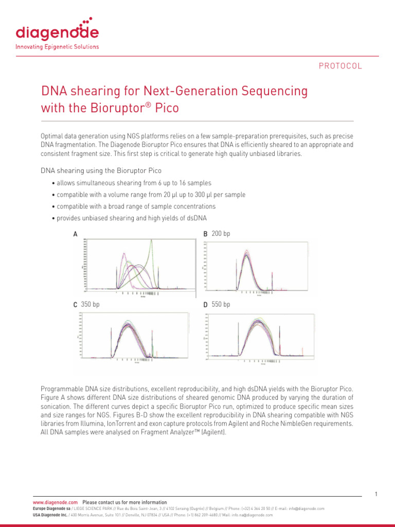 DNA Shearing For Next-Generation Sequencing | PDF