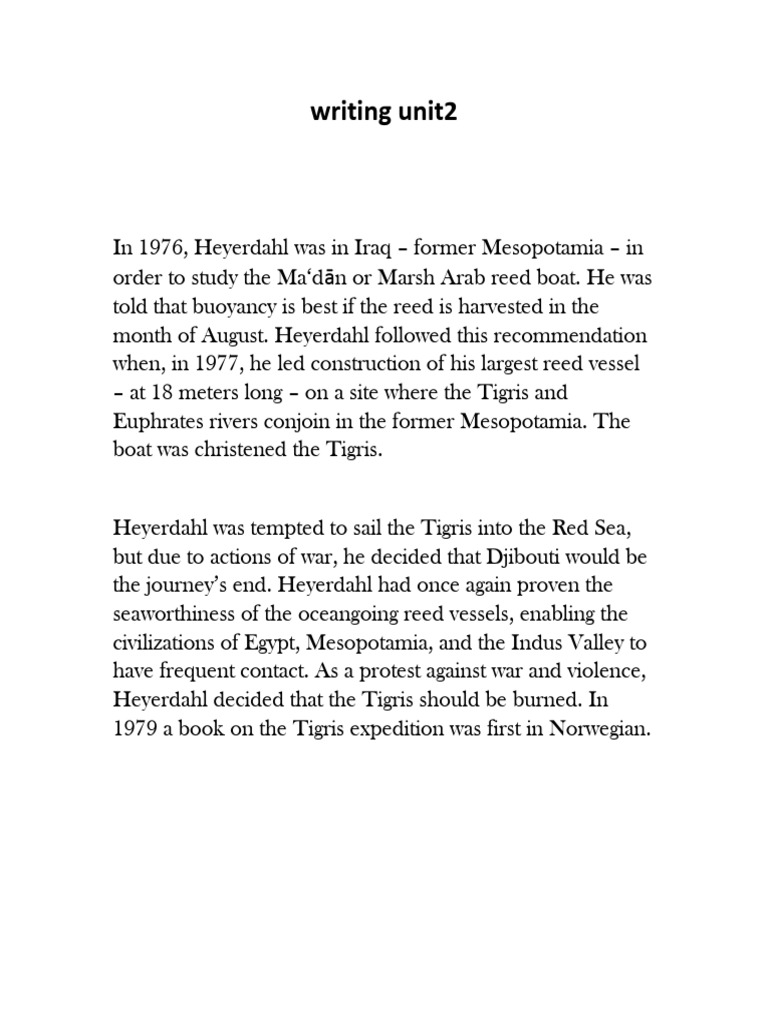 Writing Unit2 | PDF