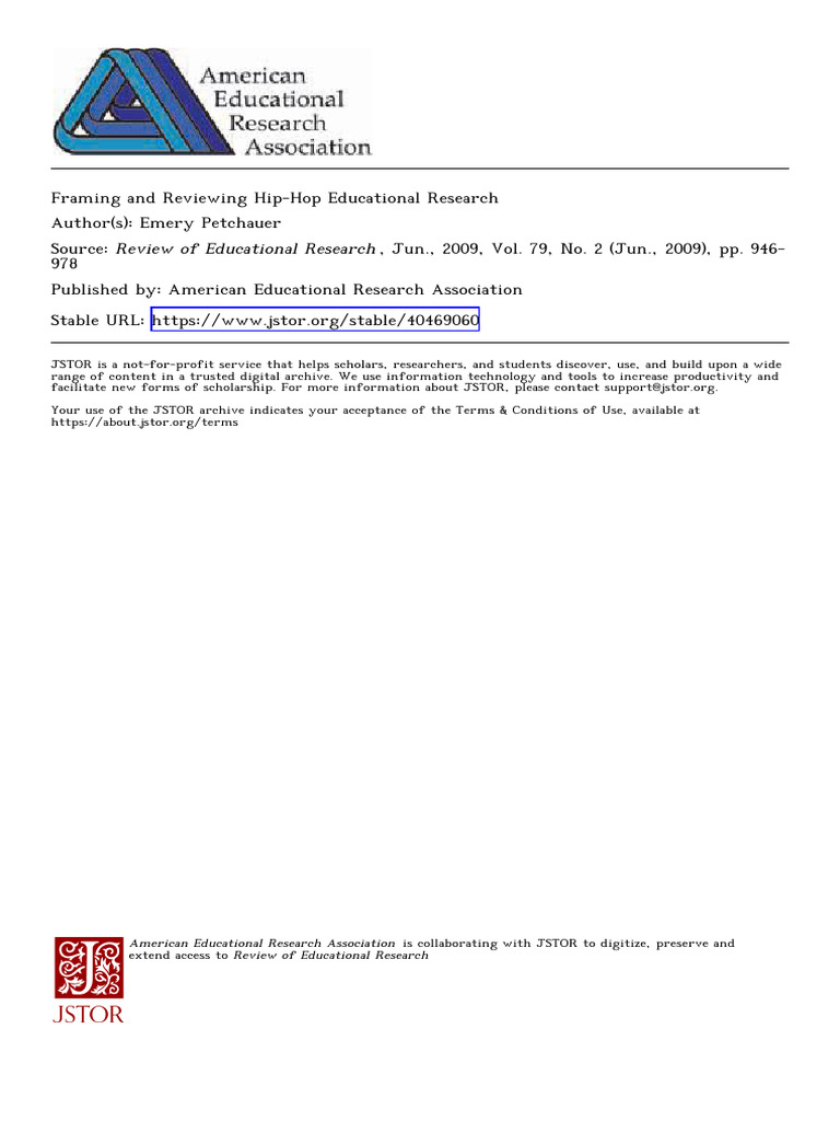 Petchauer FramingReviewingHipHop 2009 | PDF