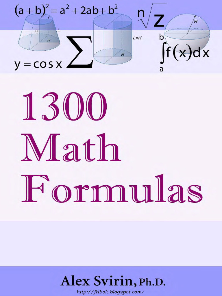 1300 Math Formulas by Golden Art | PDF