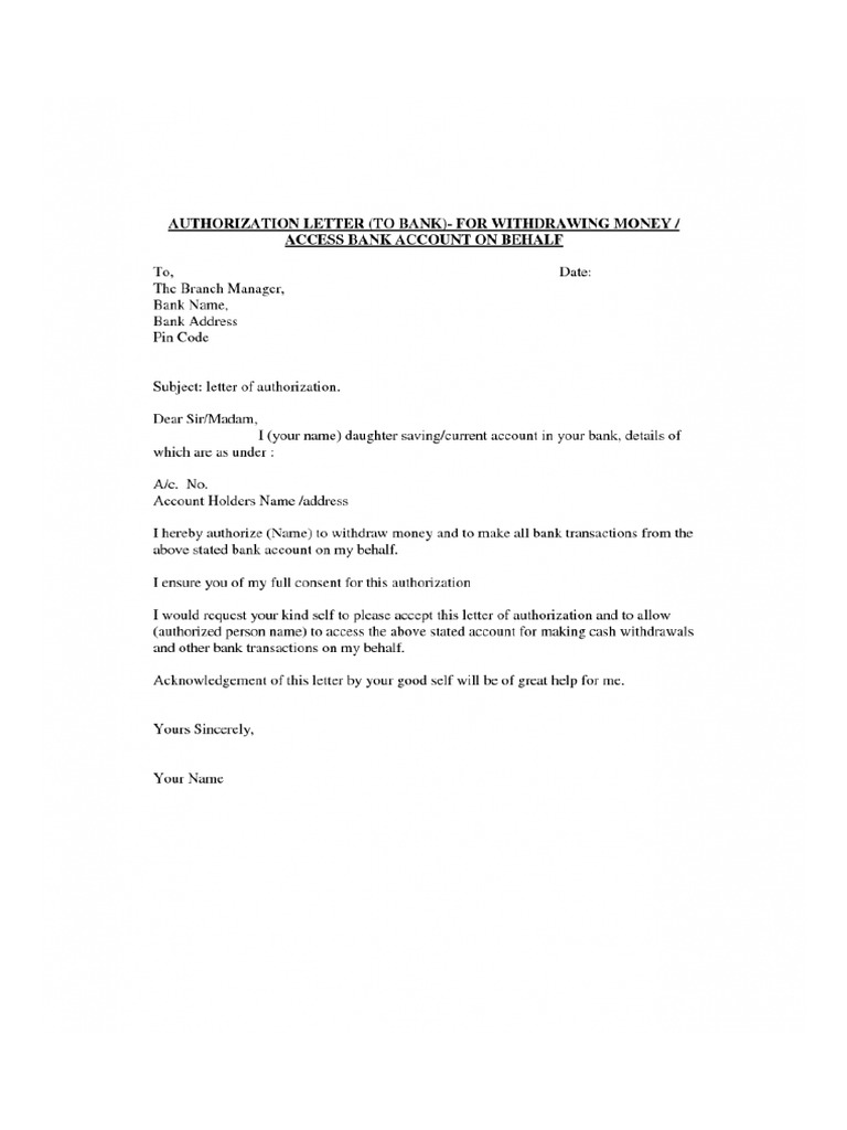 Example of Authorization Letter For NSO 1 | PDF