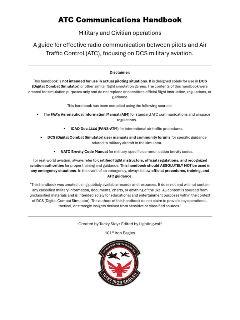 ATC Communications Guidev1.1 | PDF