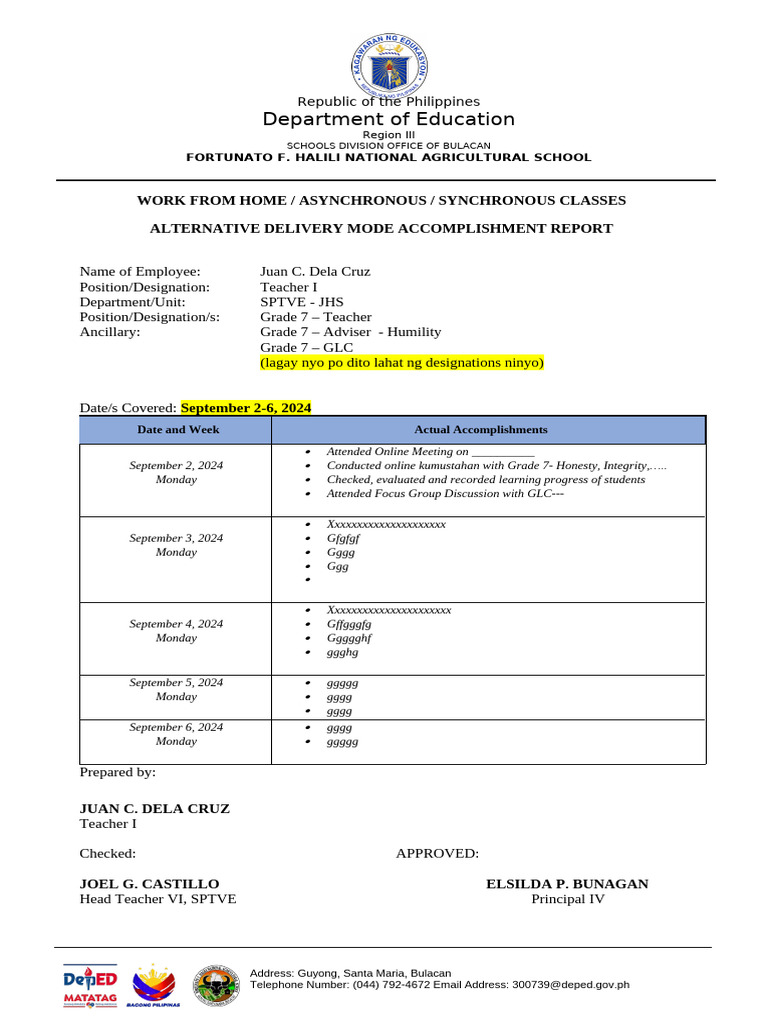 WFH Acr Template | PDF