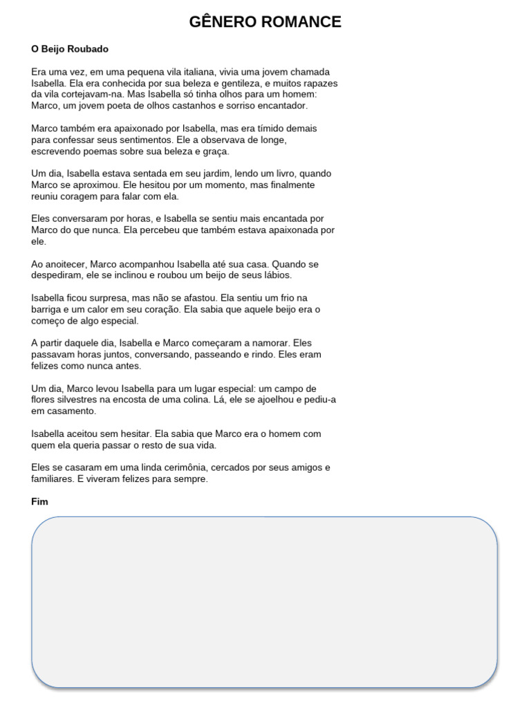 Texto Do Gênero Romance | PDF