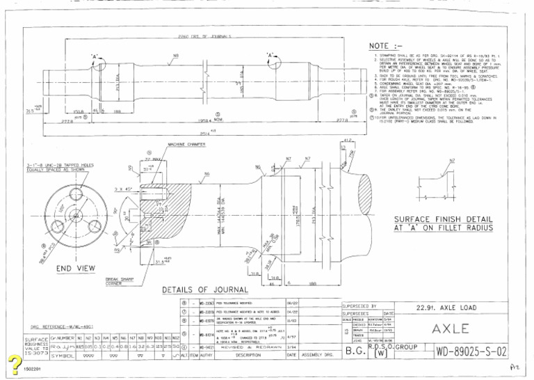 WD-89025-S-02Alt8 Axle Drawing | PDF