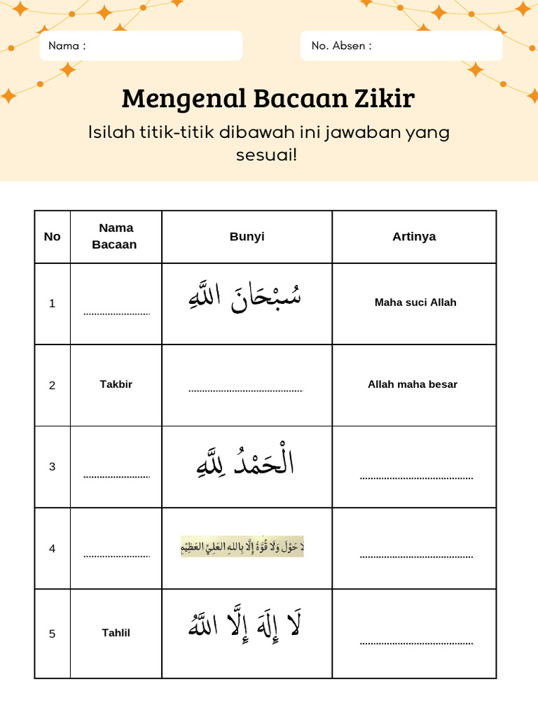 Akidah Akhlak Bab 1 LKPD | PDF
