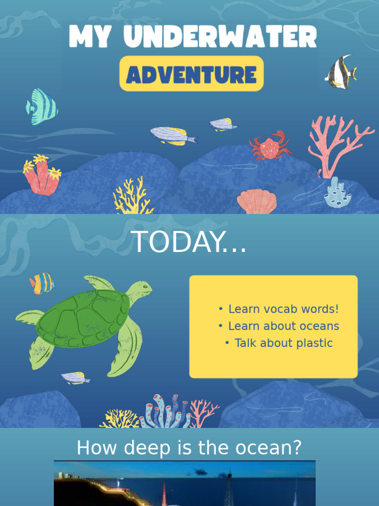 Lesson 6 - My Underwater Adventure Cutshort | PDF