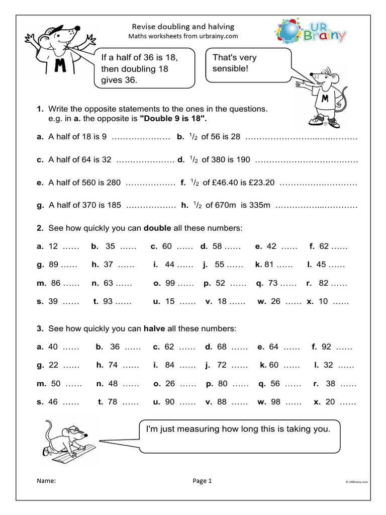 Doubling and Halving | PDF