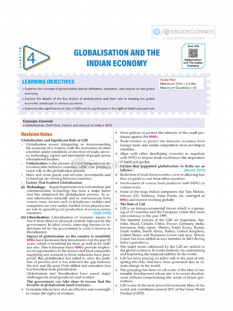 Globalization and The Indian Economy | PDF