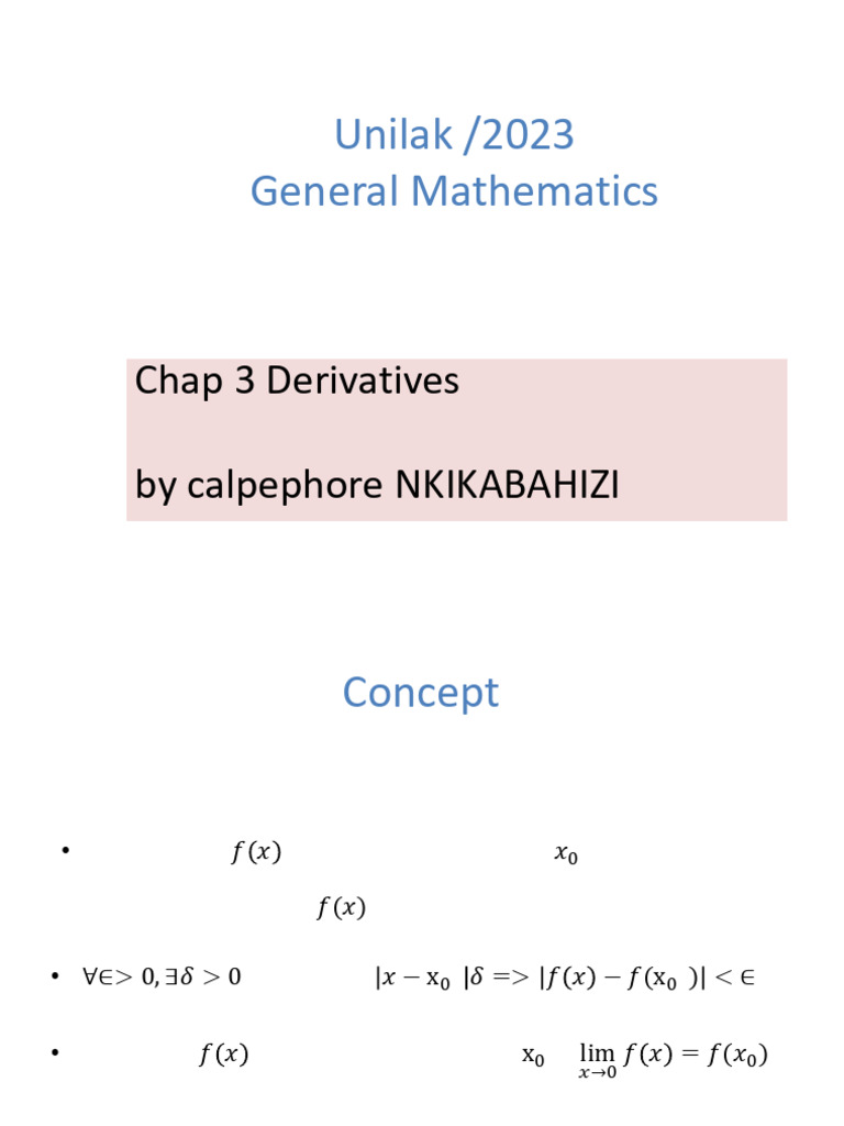 Chapter 3 Derivatives | PDF