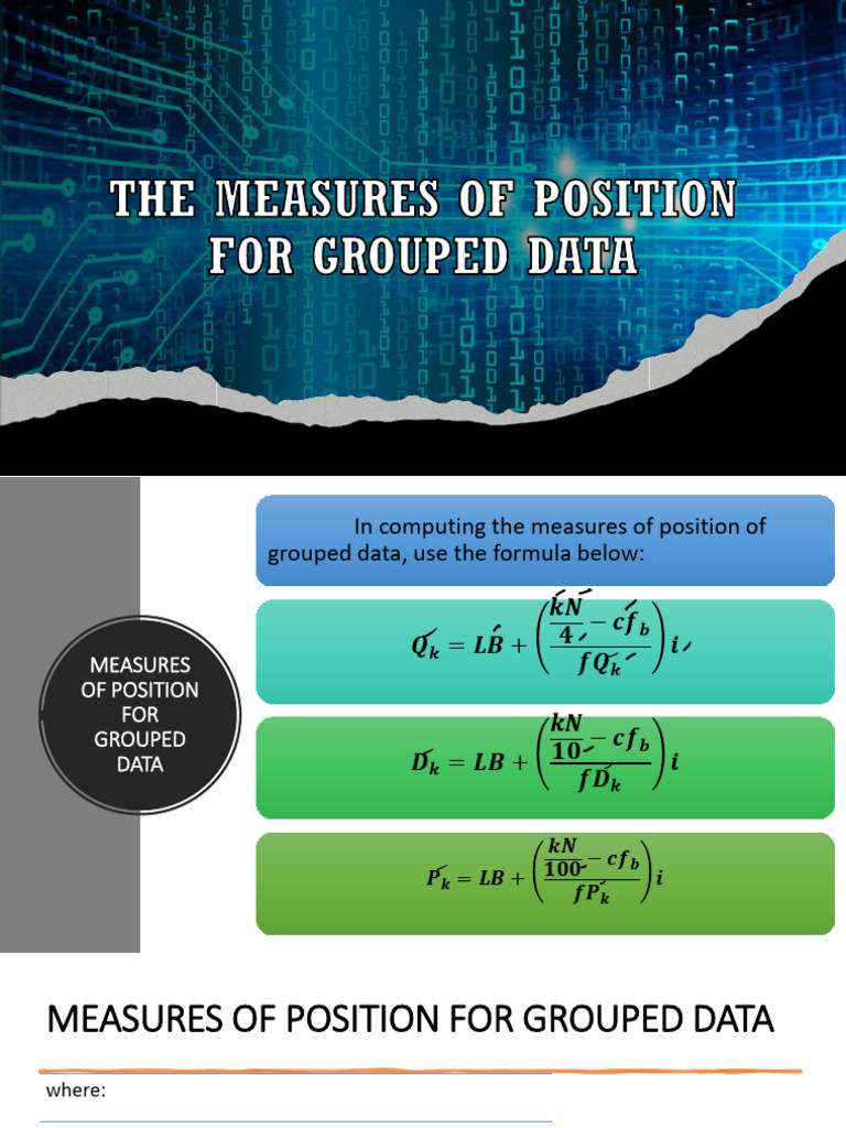 Measures of Position For Grouped Data | PDF