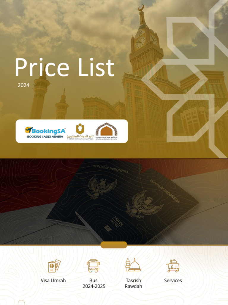 Hotel Price List Sept-Nov 2024 by Booking Sa | PDF